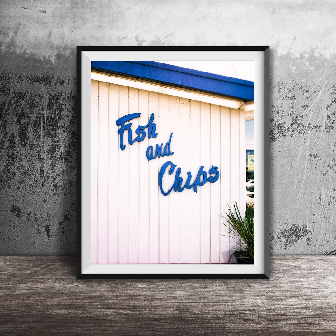 FISH AND CHIPS, Kitchen Wall Art - Unframed Photography Print - Seafood ...