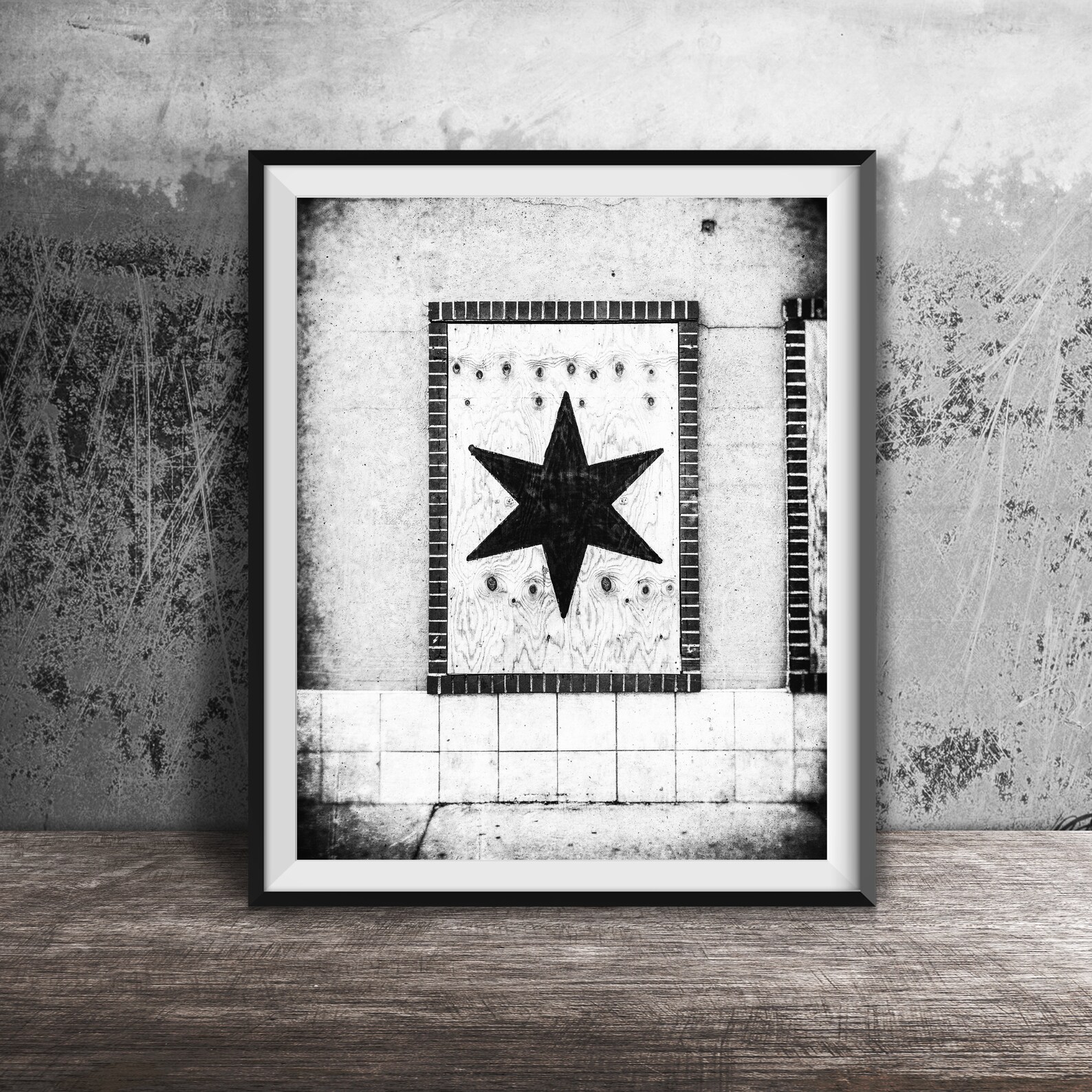 Chicago Star Street Art - Chicago Neighborhood Photography - Art Print ...