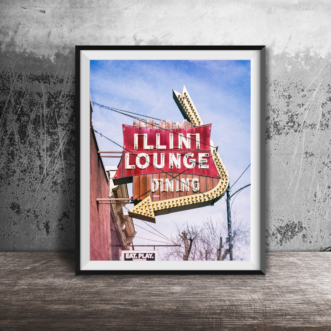 ILLINI LOUNGE, ILLINOIS - Unframed Photography Print - Unframed ...