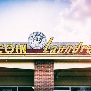 COIN LAUNDRY - Laundromat - Vintage Neon Sign Photography - Laundry ...