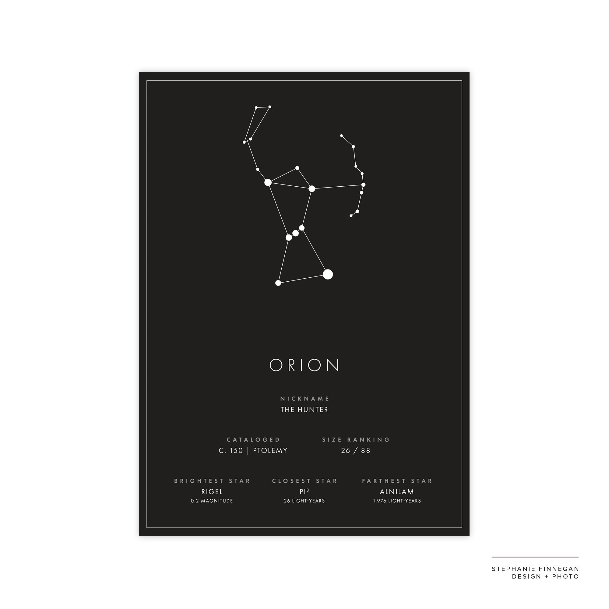 Orion Constellation Print | Printable Poster | Constellation Art ...