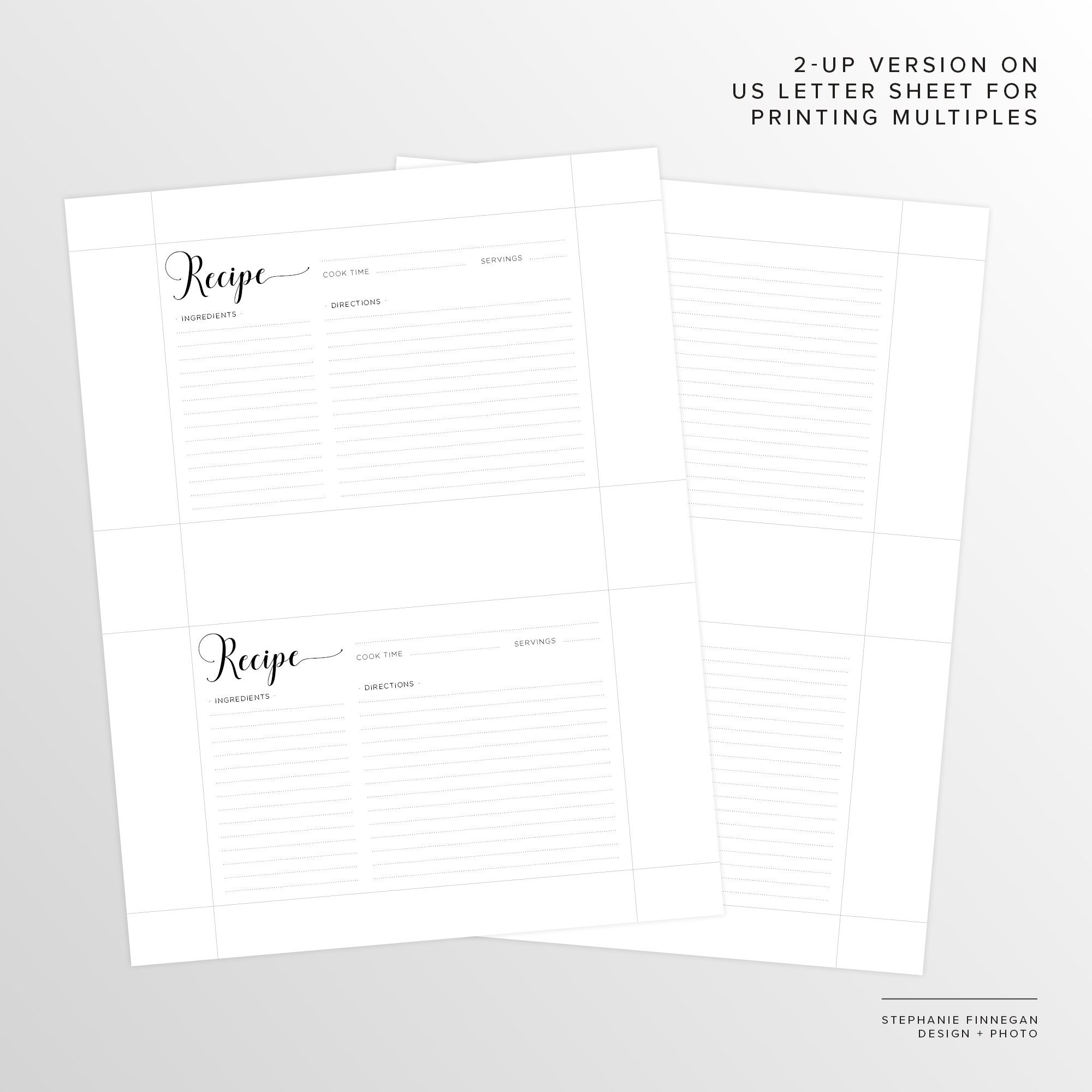 4x6 Recipe Card Printable Recipe Printable Card Recipe Printable Recipe ...