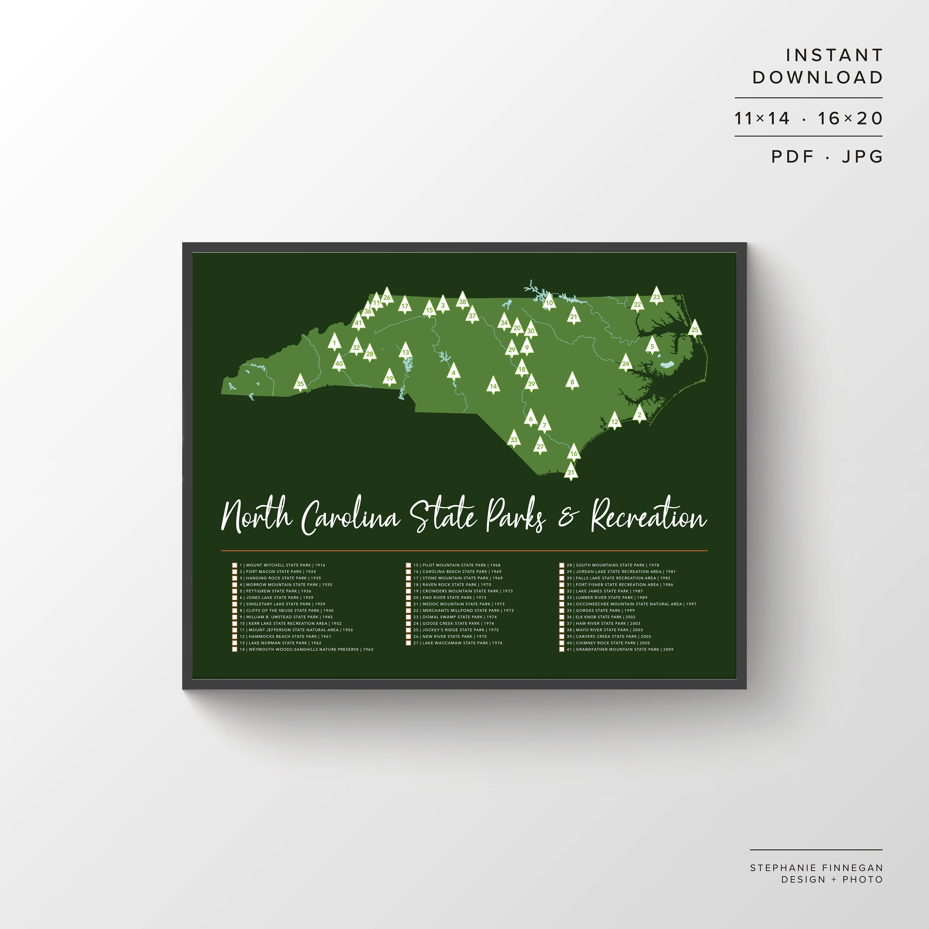 NC State Parks Map | Printable Map | North Carolina Parks | North ...