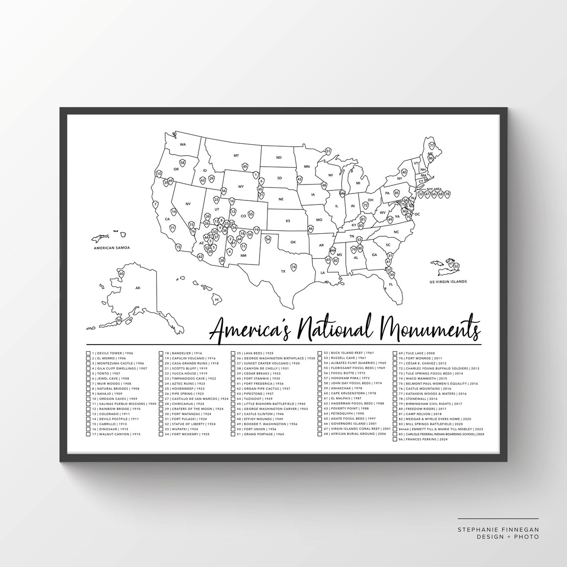 National Monuments Map | Printable Map | Coloring Map | US National ...