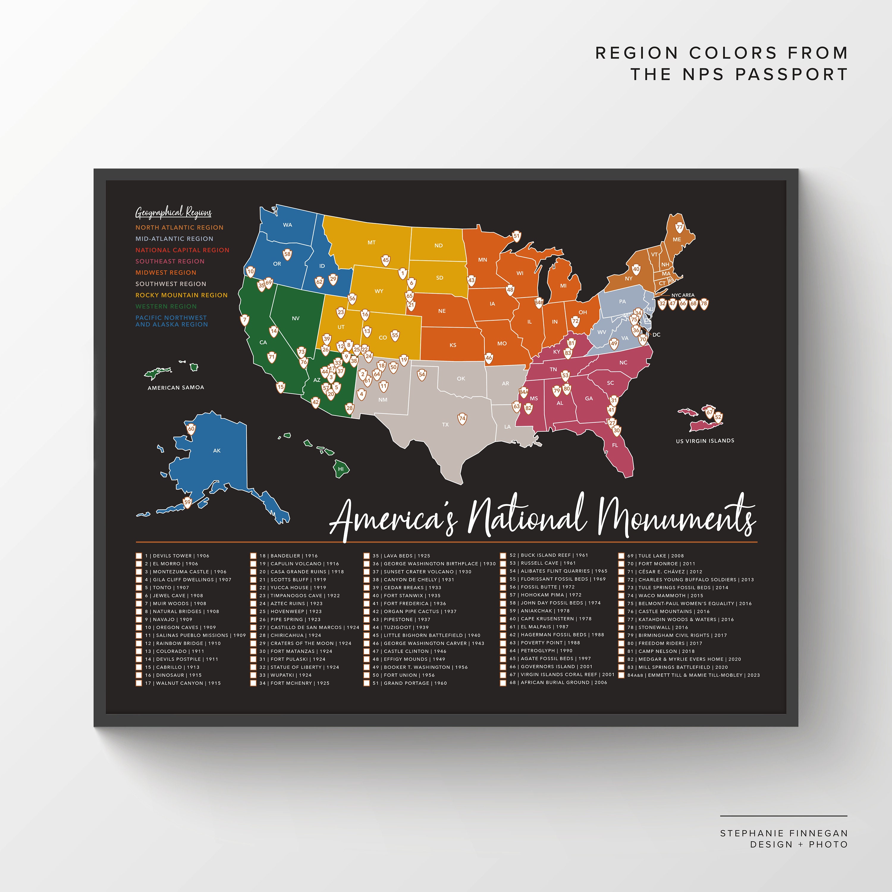 National Monuments Map Printable Map US National Monuments National ...