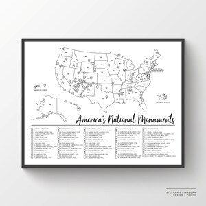 National Monuments Map Printable Map Coloring Map US National Monuments ...