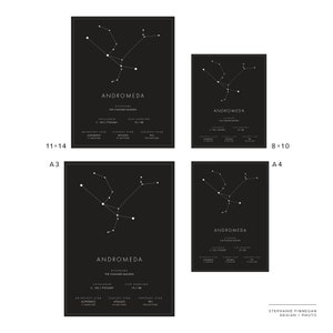 Andromeda Constellation Print | Printable Poster | Constellation Art ...