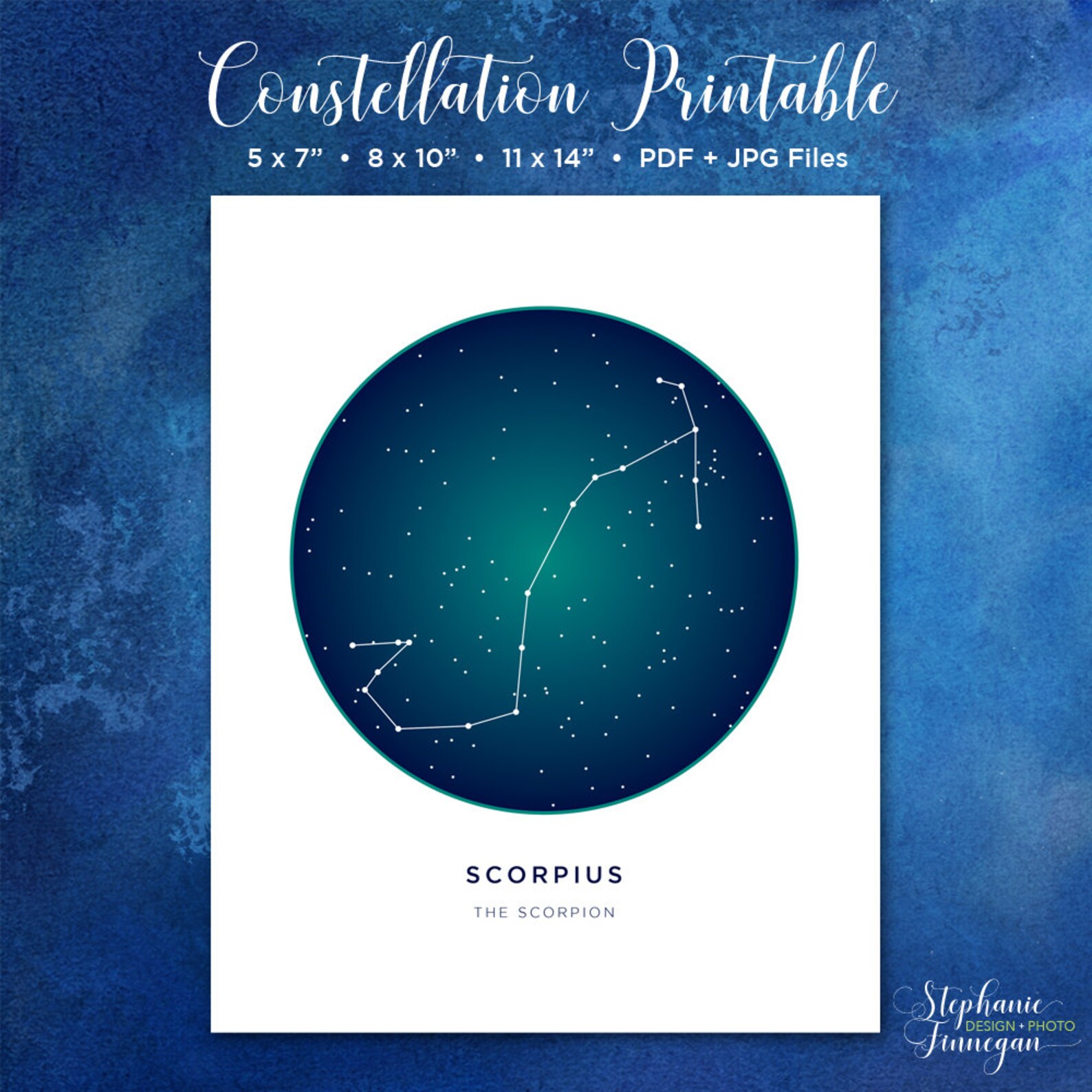 Scorpius Printable | Scorpius Art Print | Constellation Printable ...