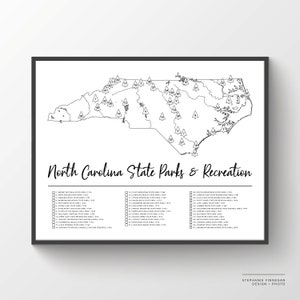 NC State Parks Map | Printable Map | Coloring Parks Map | North ...