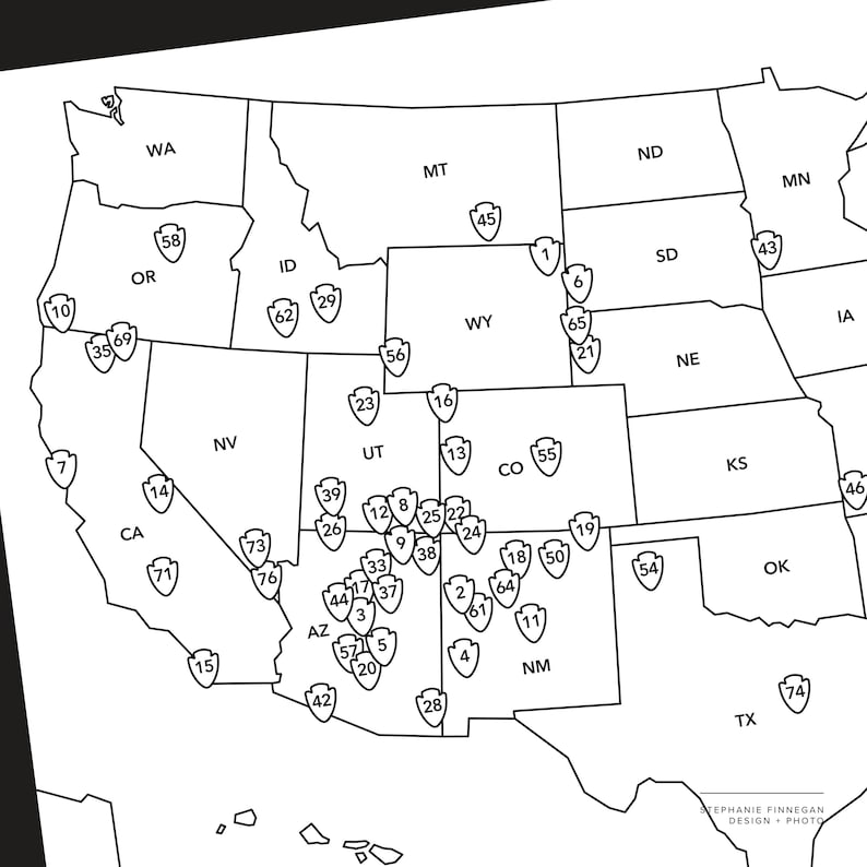 National Monuments Map | Printable Map | Coloring Map | US National ...