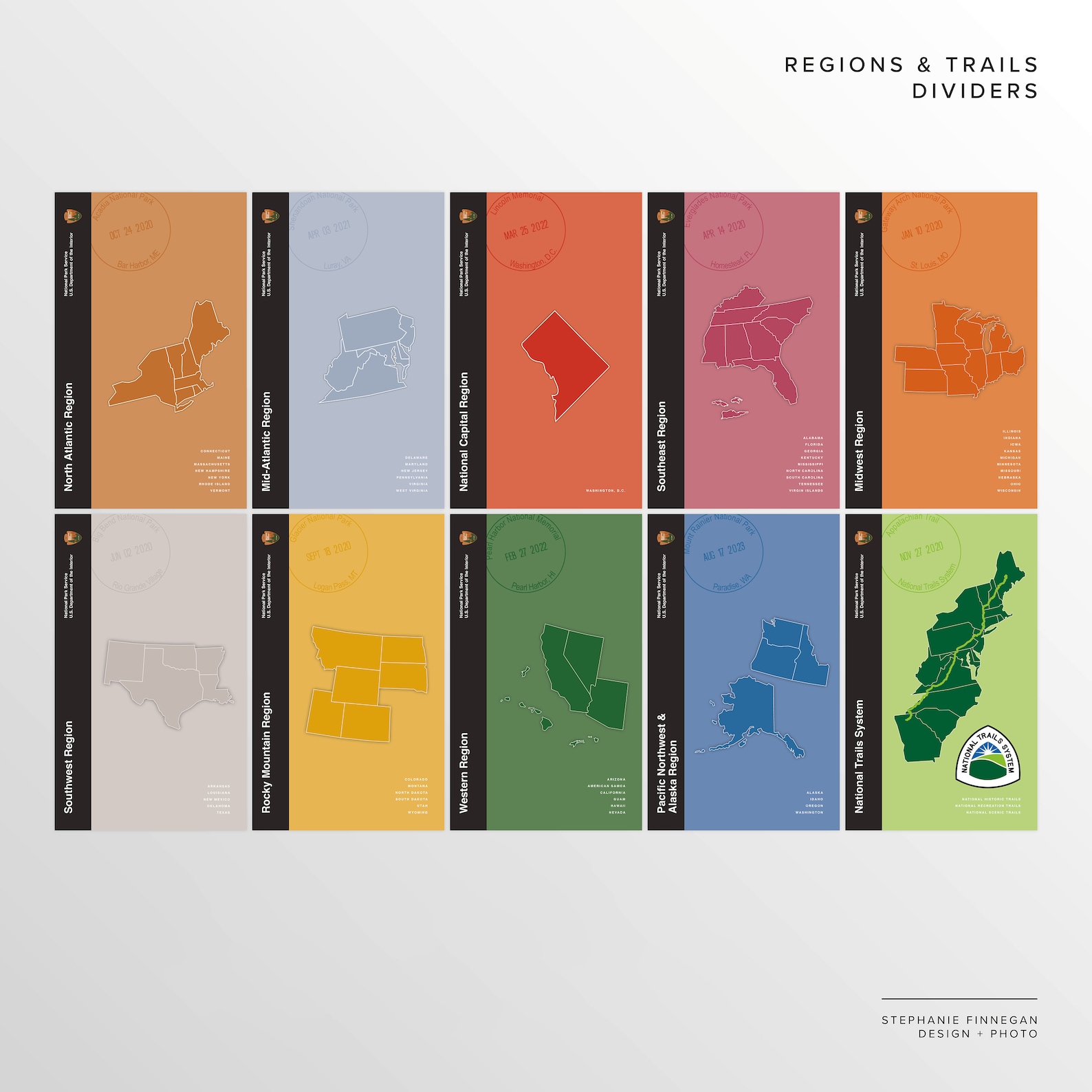 NPS Unigrid Brochure Binder Dividers Set | Printable | US National ...