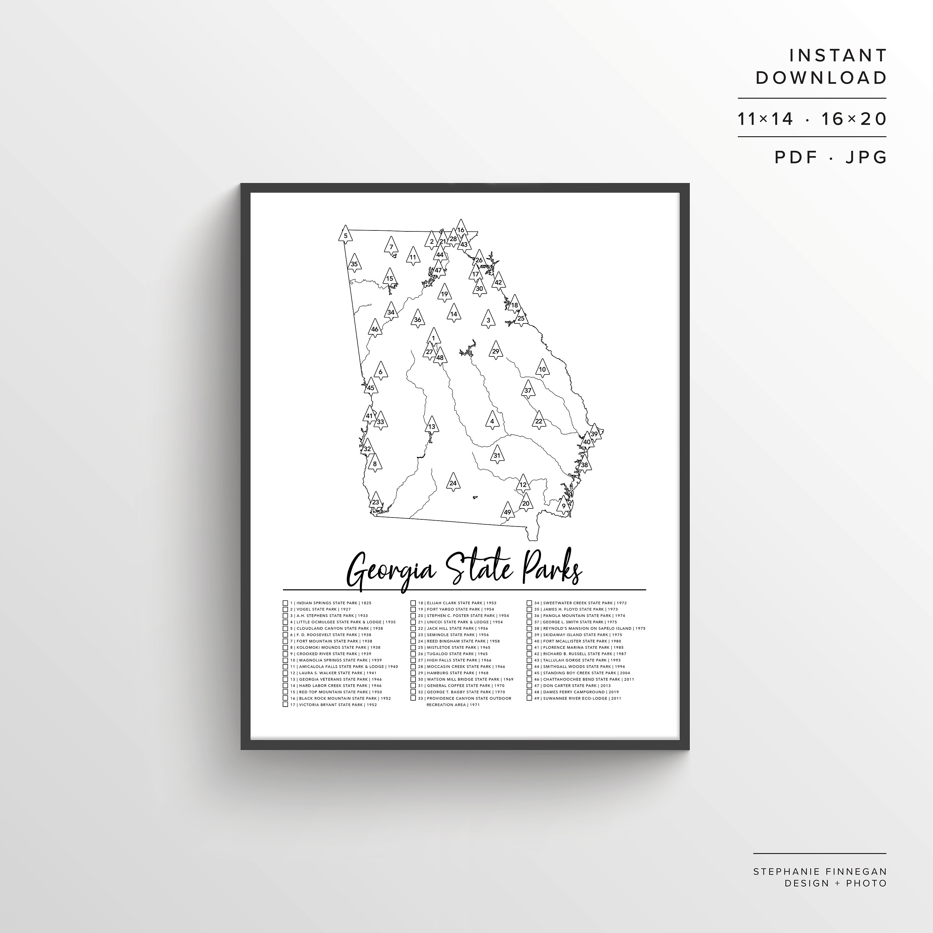 GA State Parks Map | Printable Map | Coloring Parks Map | Georgia Parks ...