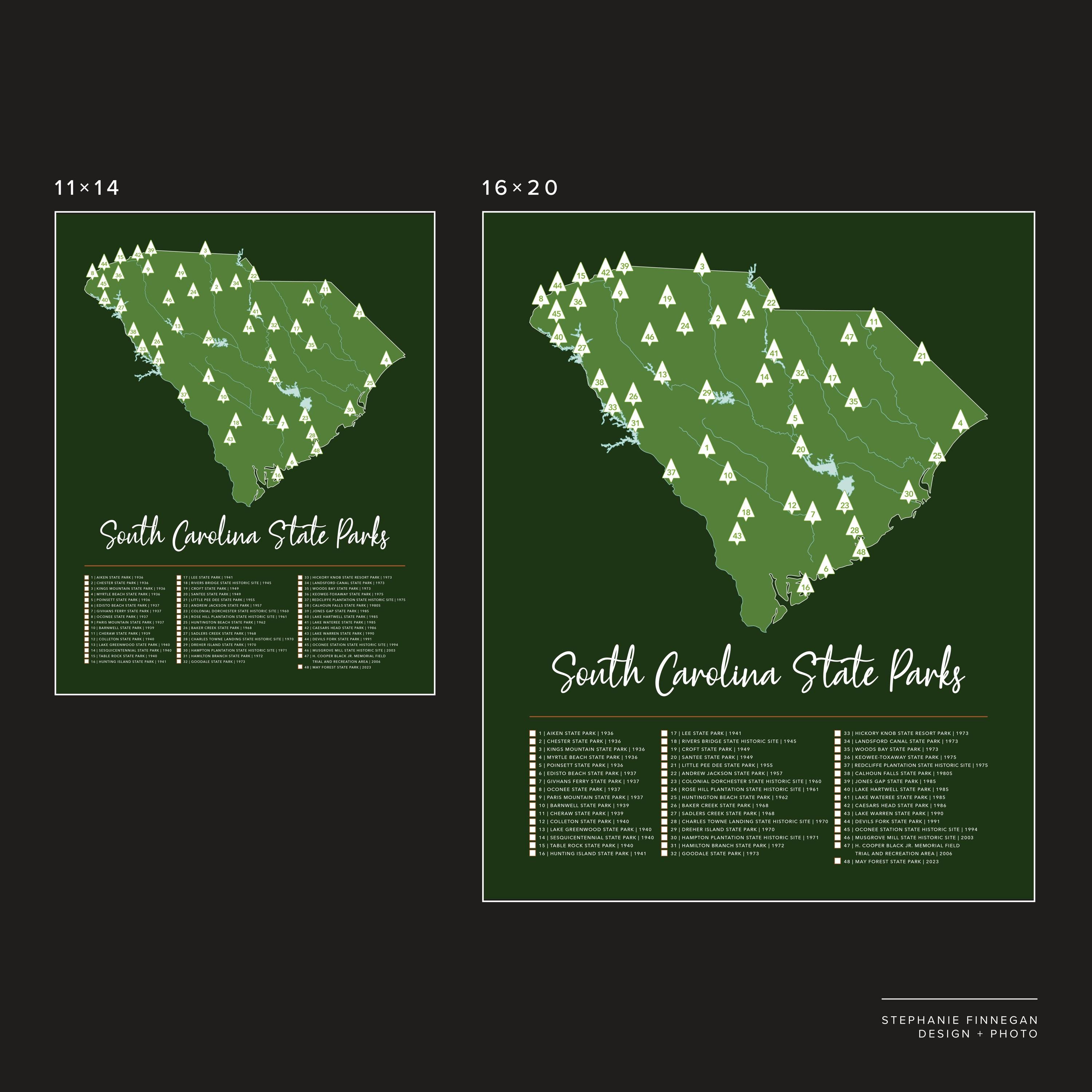 SC State Parks Map | Printable Map | South Carolina Parks | South ...
