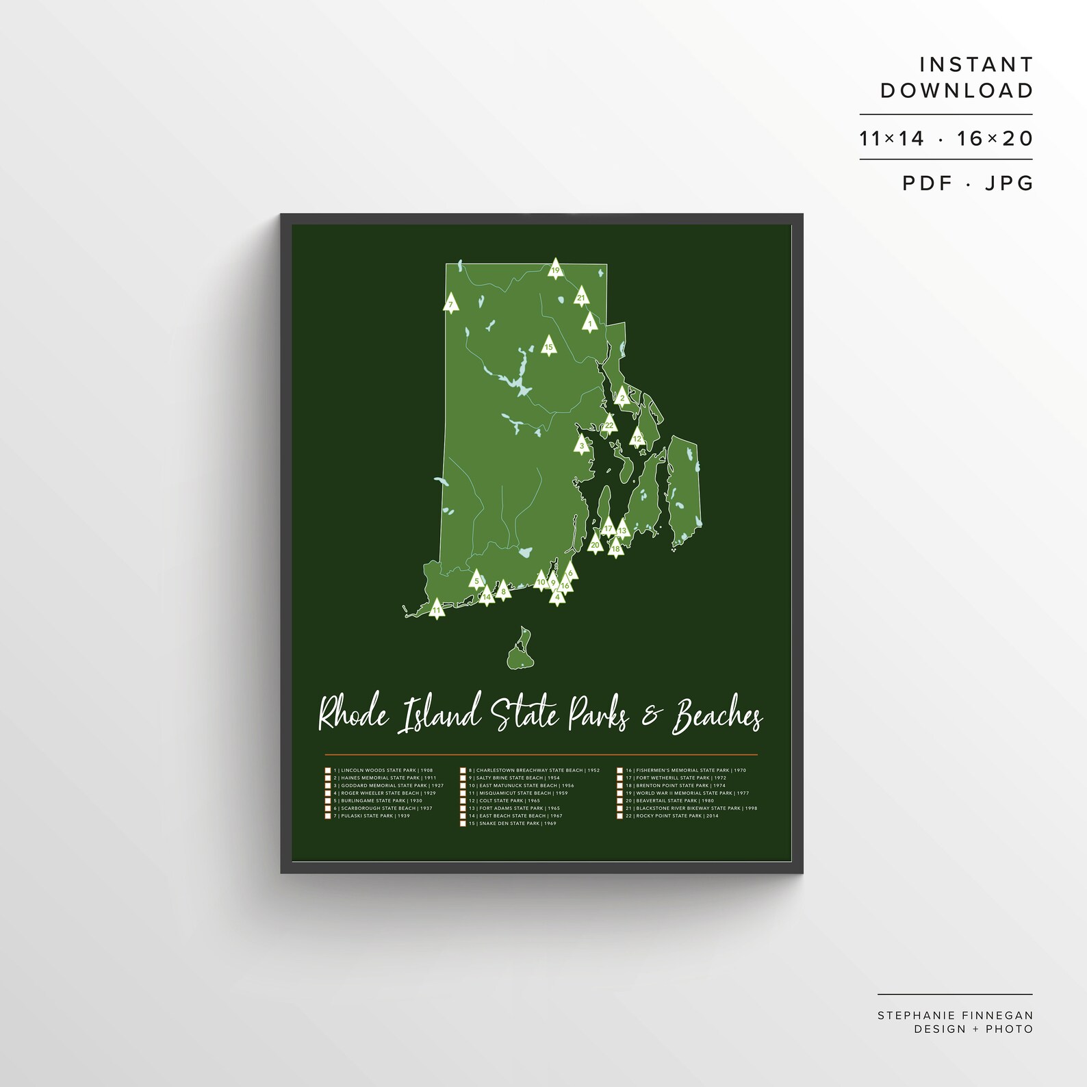 RI State Parks Map | Printable Map | Rhode Island Parks | Rhode Island ...