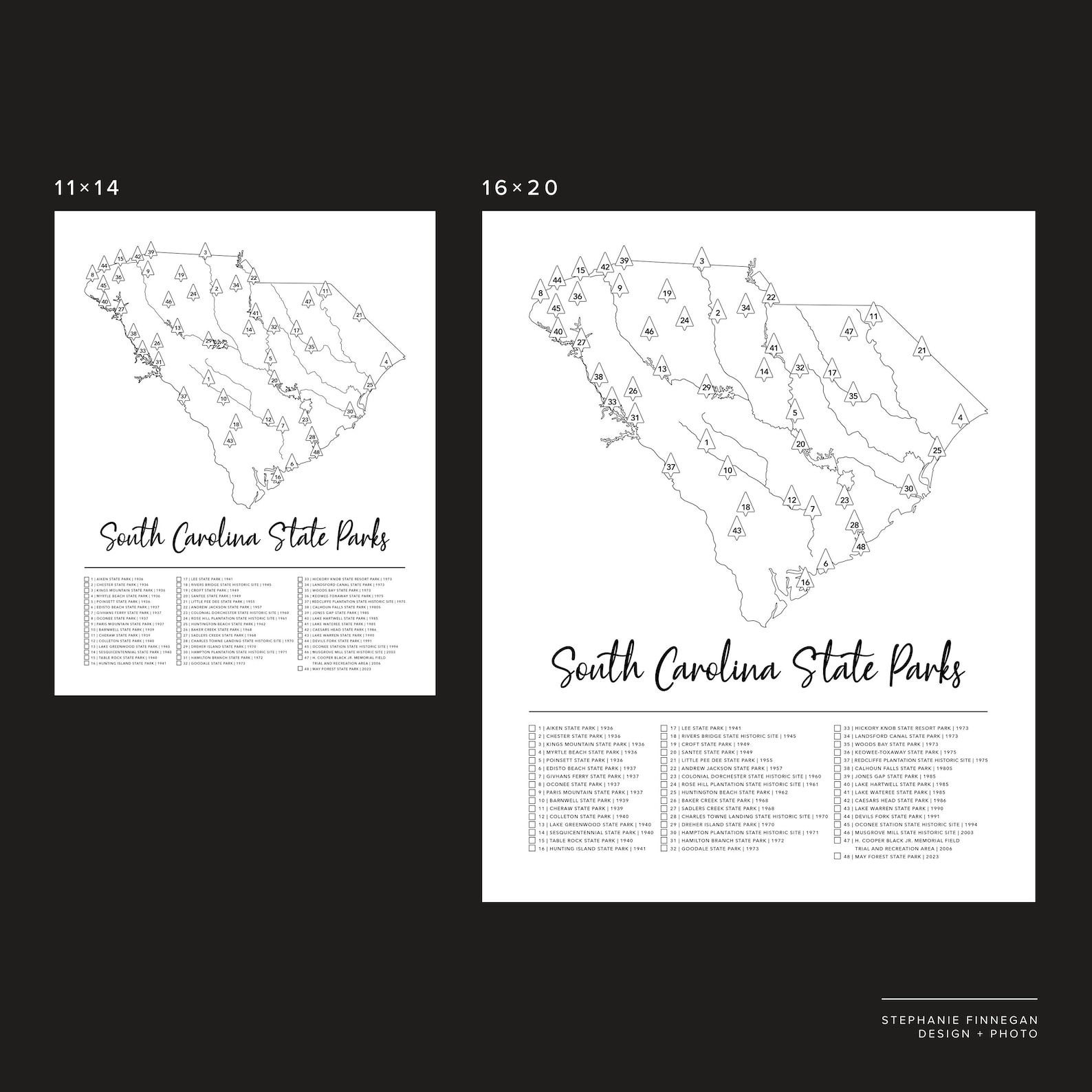 SC State Parks Map | Printable Map | Coloring Parks Map | South ...