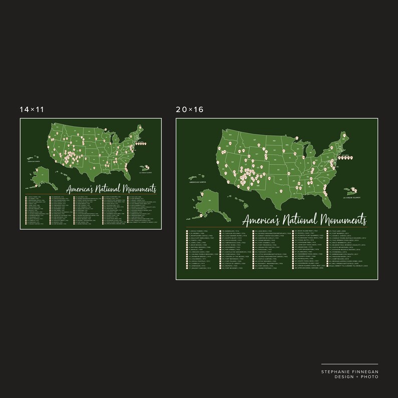 National Monuments Map Printable Map US National Monuments National ...