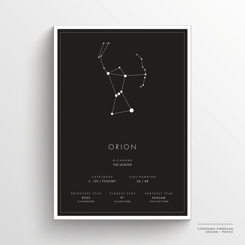 Orion Constellation Print | Printable Poster | Constellation Art ...