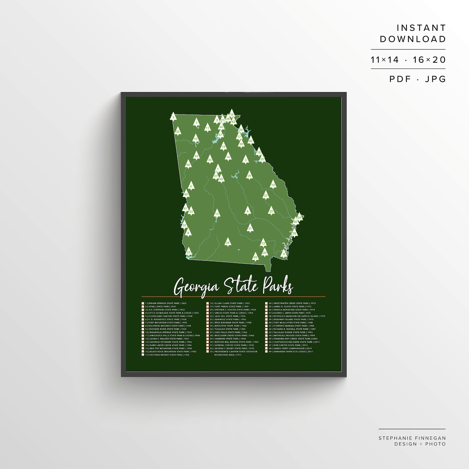 GA State Parks Map | Printable Map | Georgia Parks | Georgia | GA State ...