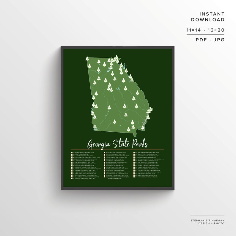GA State Parks Map | Printable Map | Georgia Parks | Georgia | GA State ...