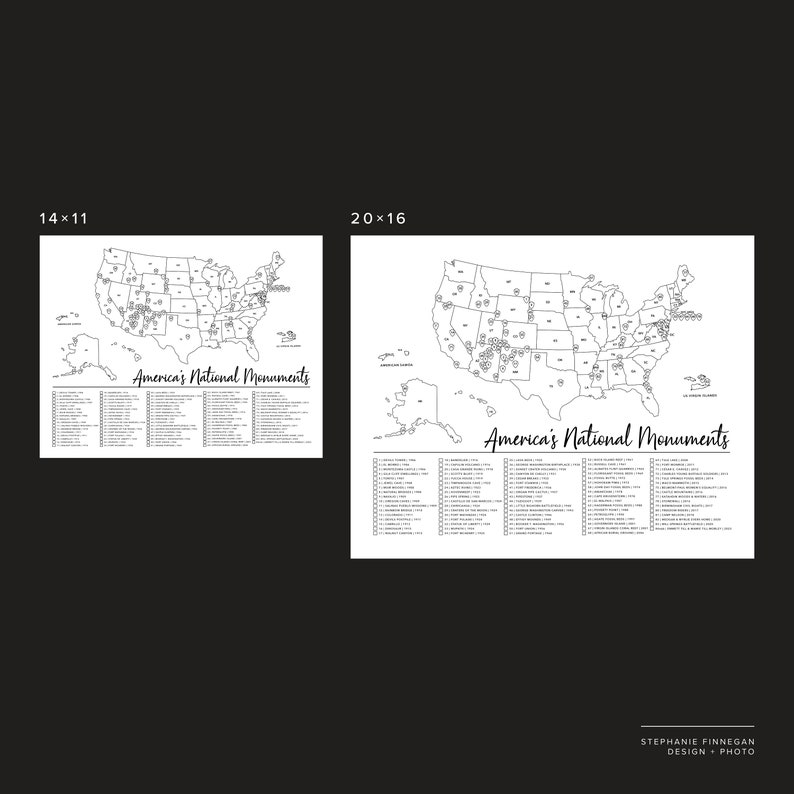 National Monuments Map Printable Map Coloring Map US National Monuments ...