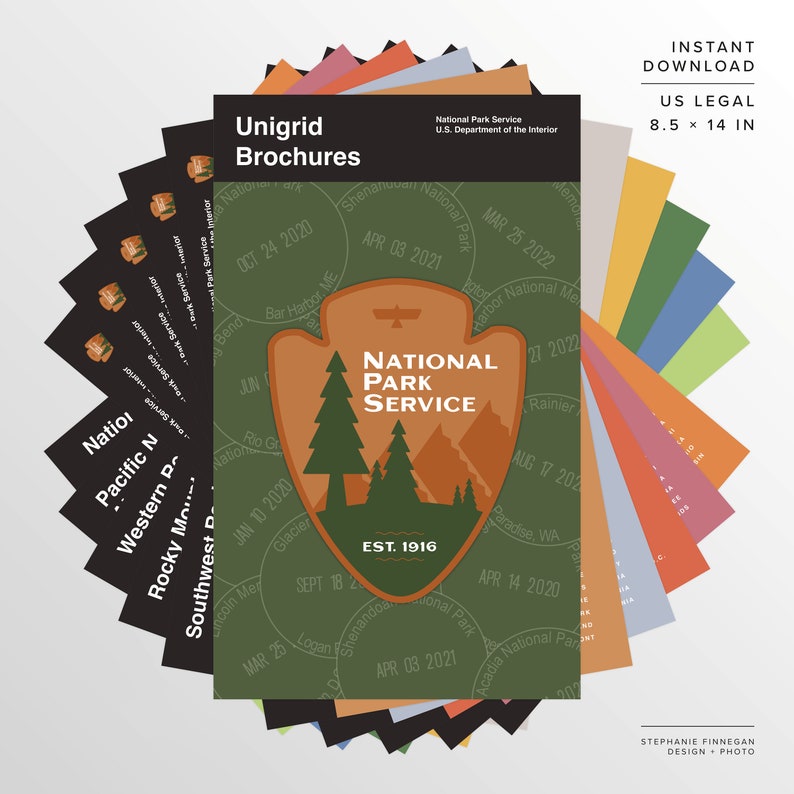 NPS Unigrid Brochure Binder Dividers Set | Printable | US National ...