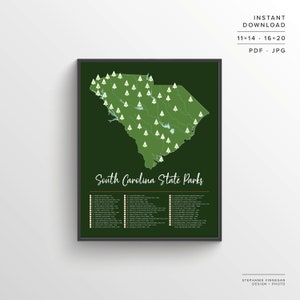 SC State Parks Map Printable Map South Carolina Parks South Carolina SC ...