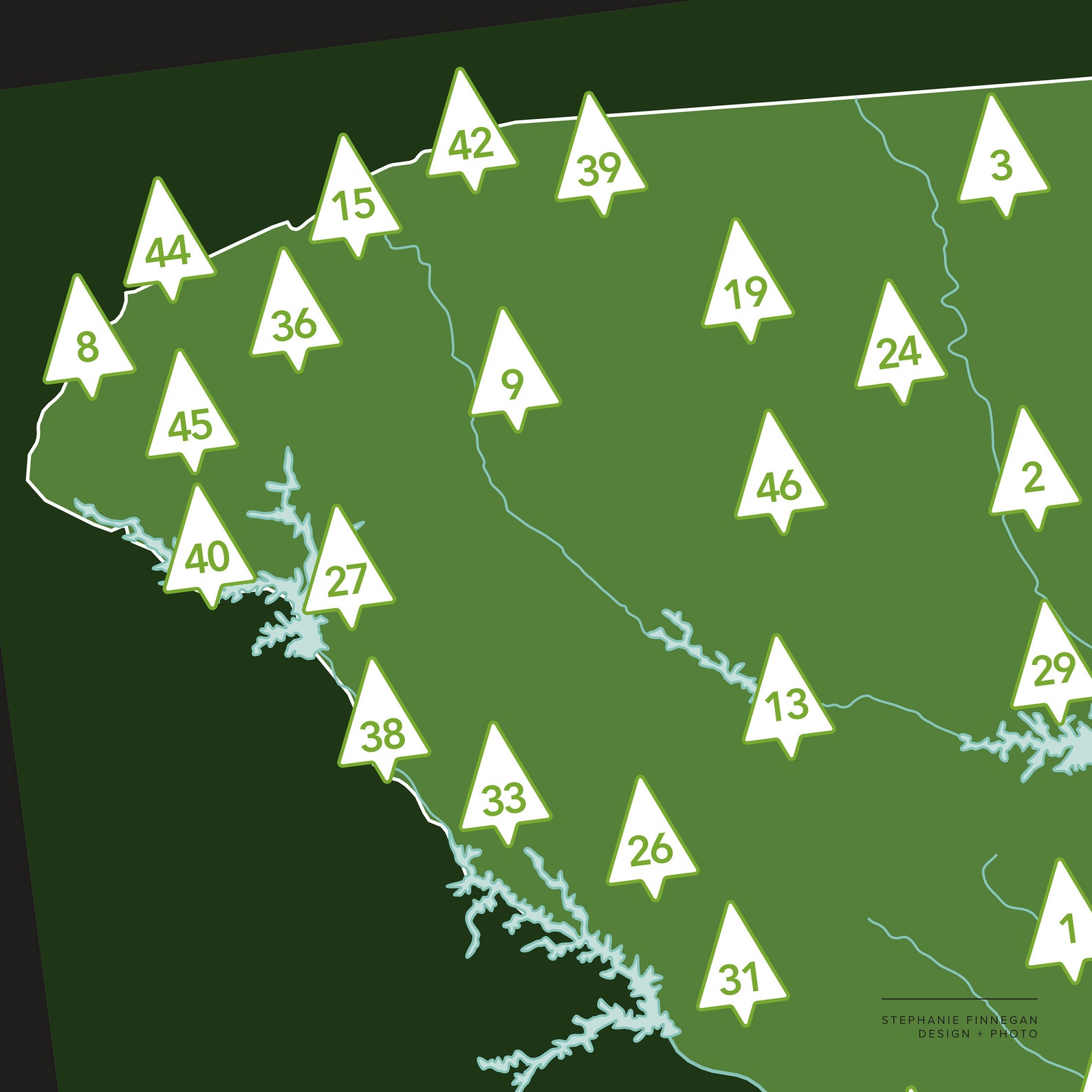 SC State Parks Map Printable Map South Carolina Parks South Carolina SC ...