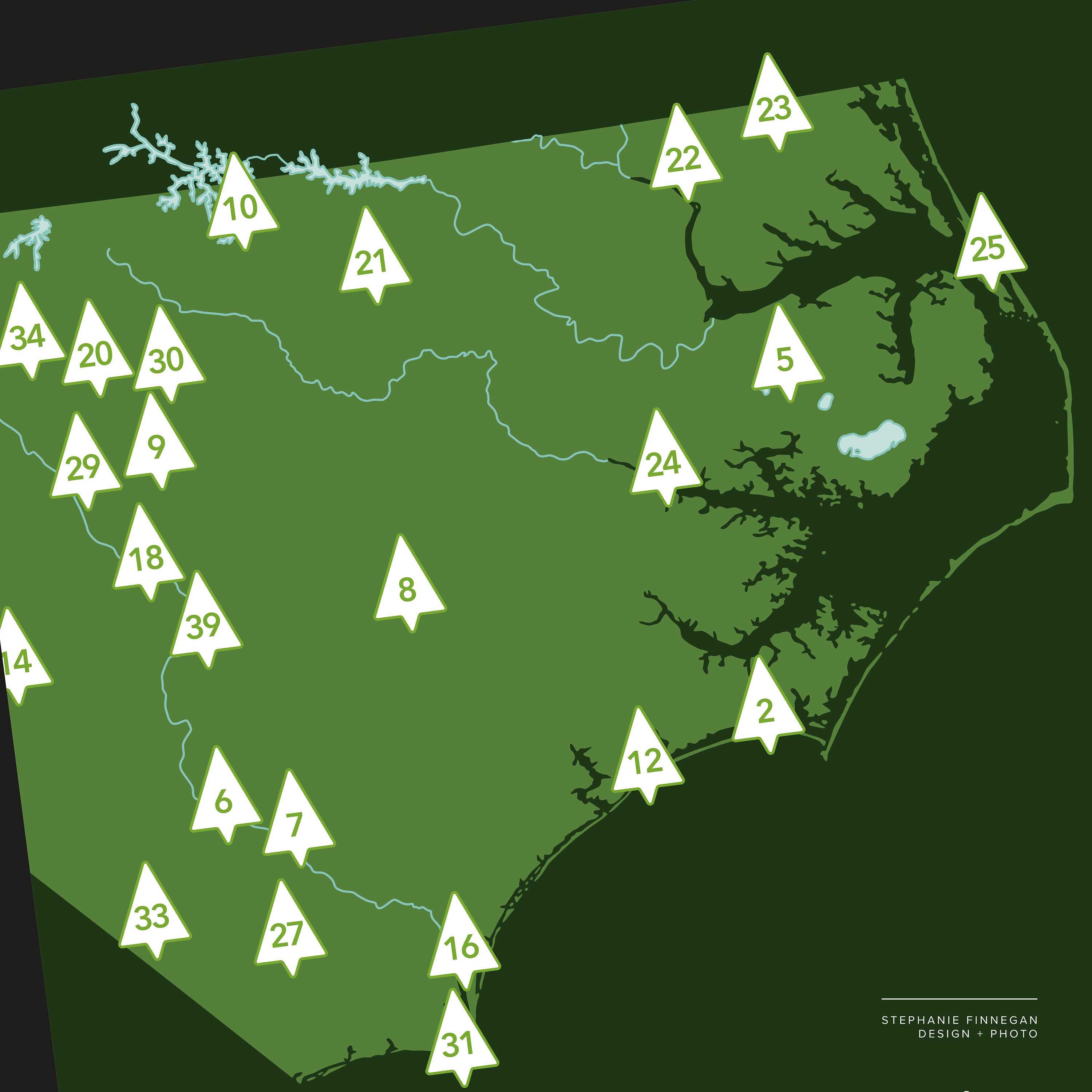 NC State Parks Map | Printable Map | North Carolina Parks | North ...