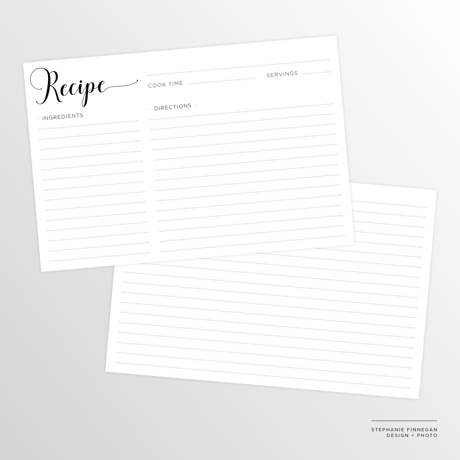 4x6 Recipe Card Printable Recipe Printable Card Recipe Printable Recipe ...