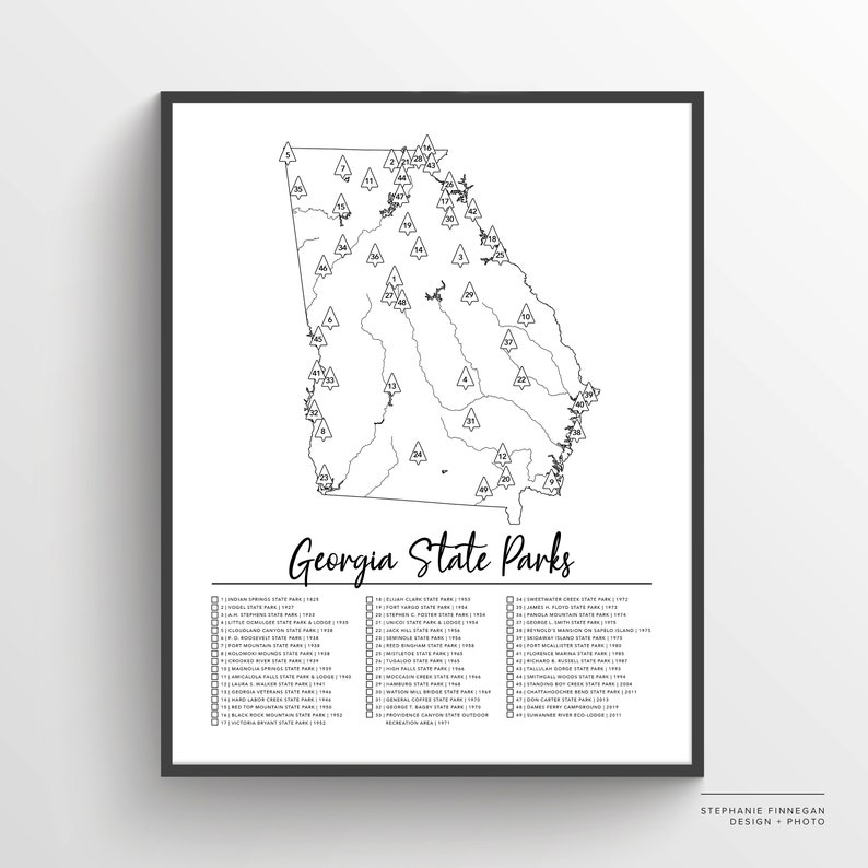 GA State Parks Map | Printable Map | Coloring Parks Map | Georgia Parks ...