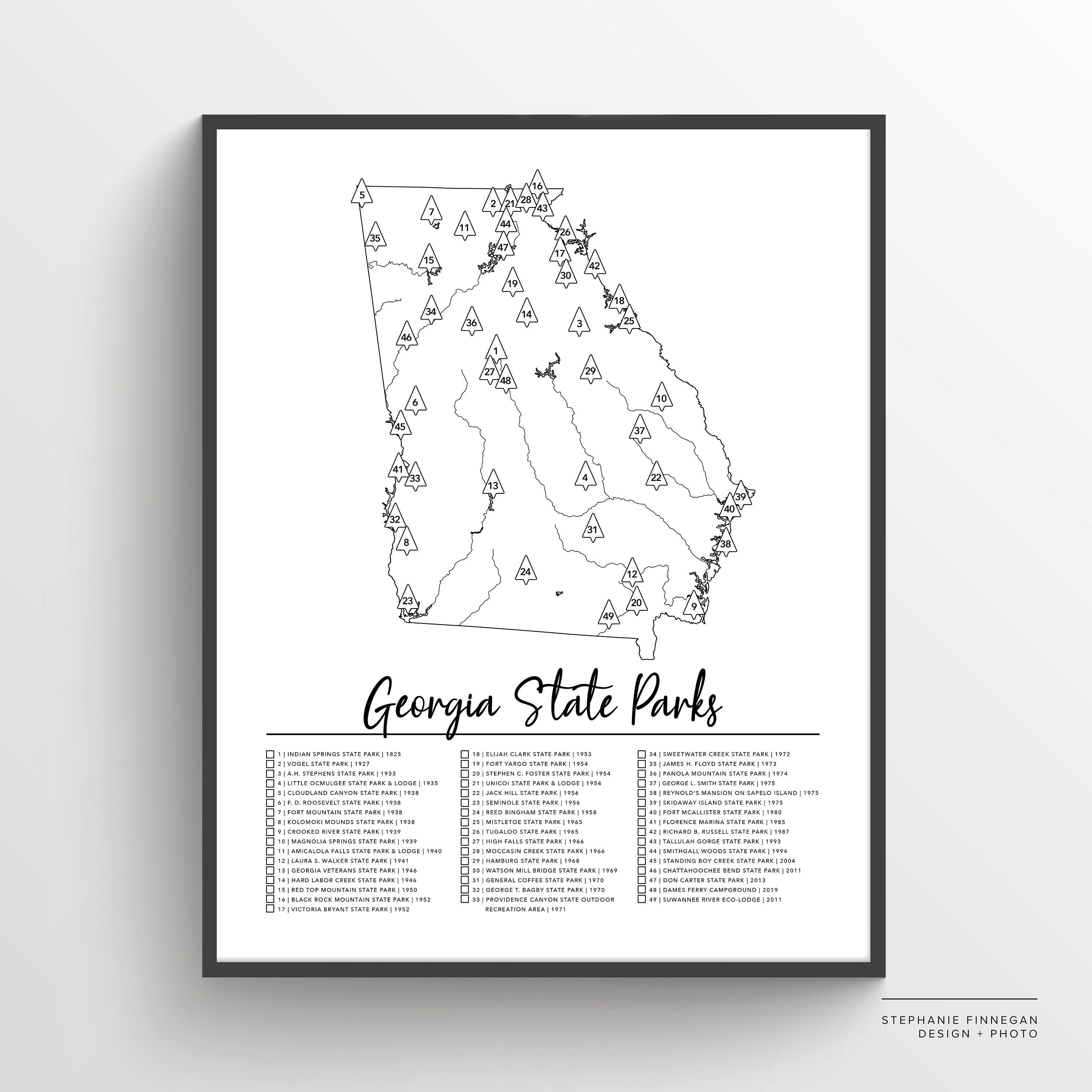 GA State Parks Map | Printable Map | Coloring Parks Map | Georgia Parks ...