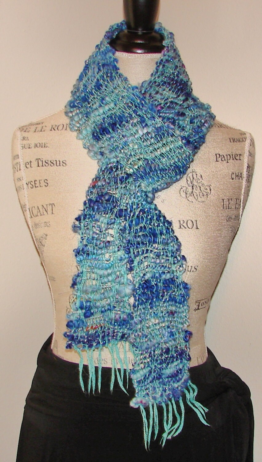 Woven Art Yarn Scarf- Dream Waves - Etsy
