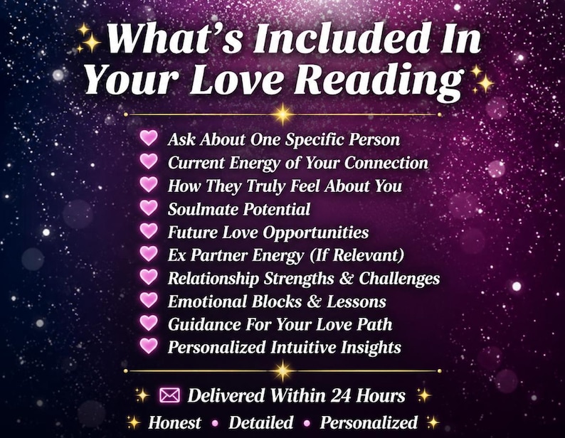 Personalized Love Reading | Soulmate, Ex, Future Love Insights (24 Hour ...