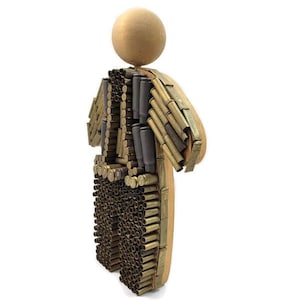 3 D Gun Shell Casing Wooden Cowboy Art Doll, Whimsical, Dad Gift, Shelf ...