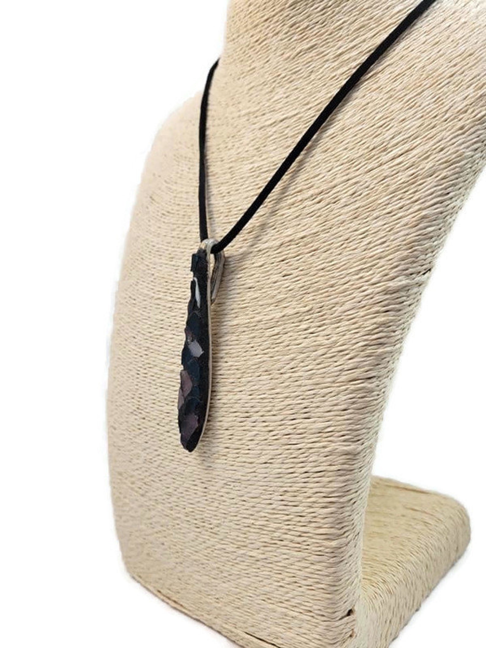 Mosaic Stained Glass Spoon Handle Pendant Necklace Art - Etsy