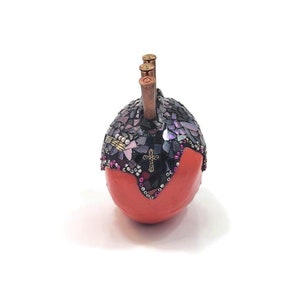 3D Mosaic Punk Rocker Skull With Gun Shell Casing Mohawk, Stained Glass ...