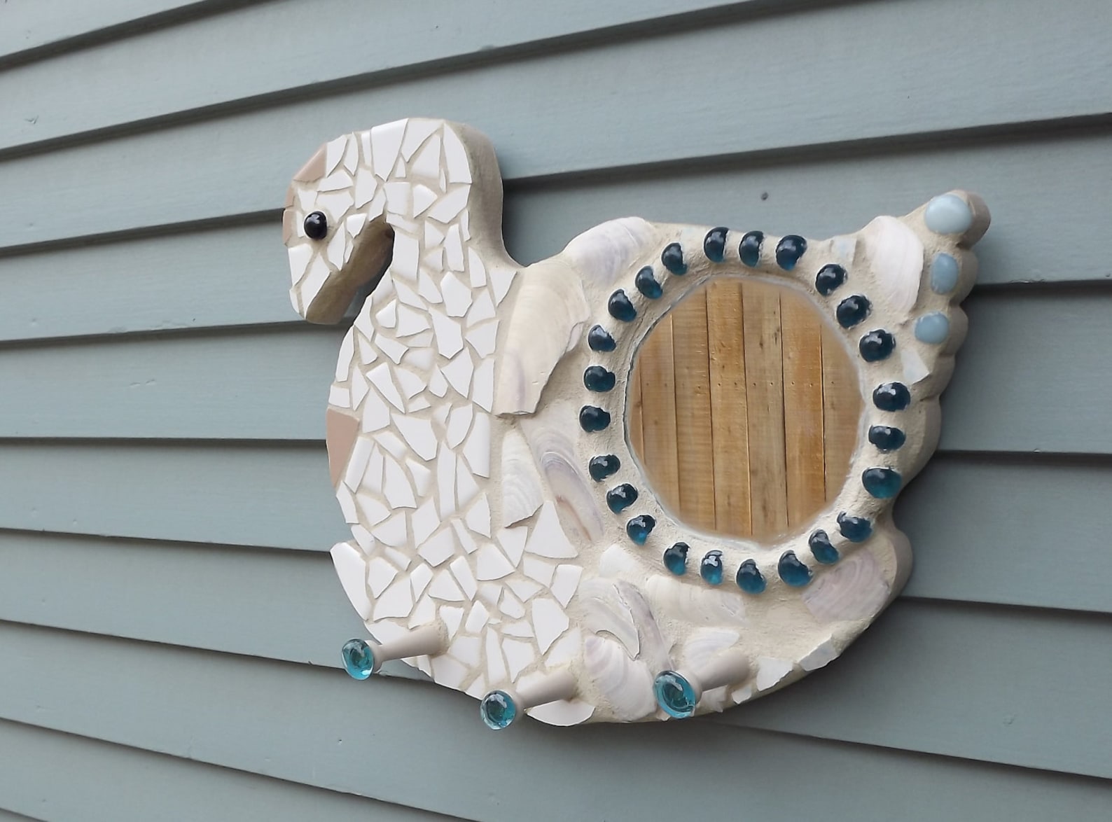 Mosaic Goose Duck Mirror Key Holder Vintage Tile Home - Etsy