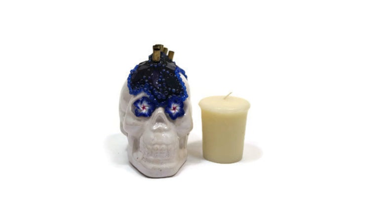 Day of the Dead Skull Mosaic Mini Skull Halloween Decor - Etsy