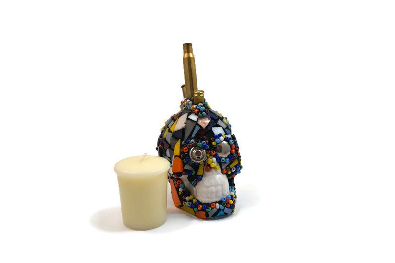 Mini Skull, Mosaic Mini Skull, Stained Glass Skull, Steampunk Skull ...