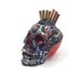 3D Mosaic Punk Rocker Skull With Gun Shell Casing Mohawk, Stained Glass ...