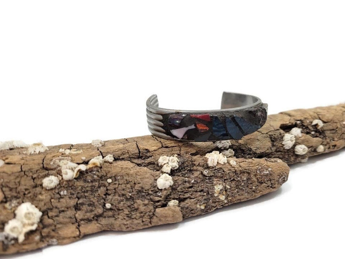 Mosaic Stained Glass Spoon Handle Silverware Art Bracelet - Etsy