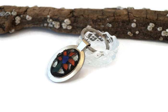 Flower Mosaic Key chain Sweet 16 Gift Stained Glass Car | Etsy