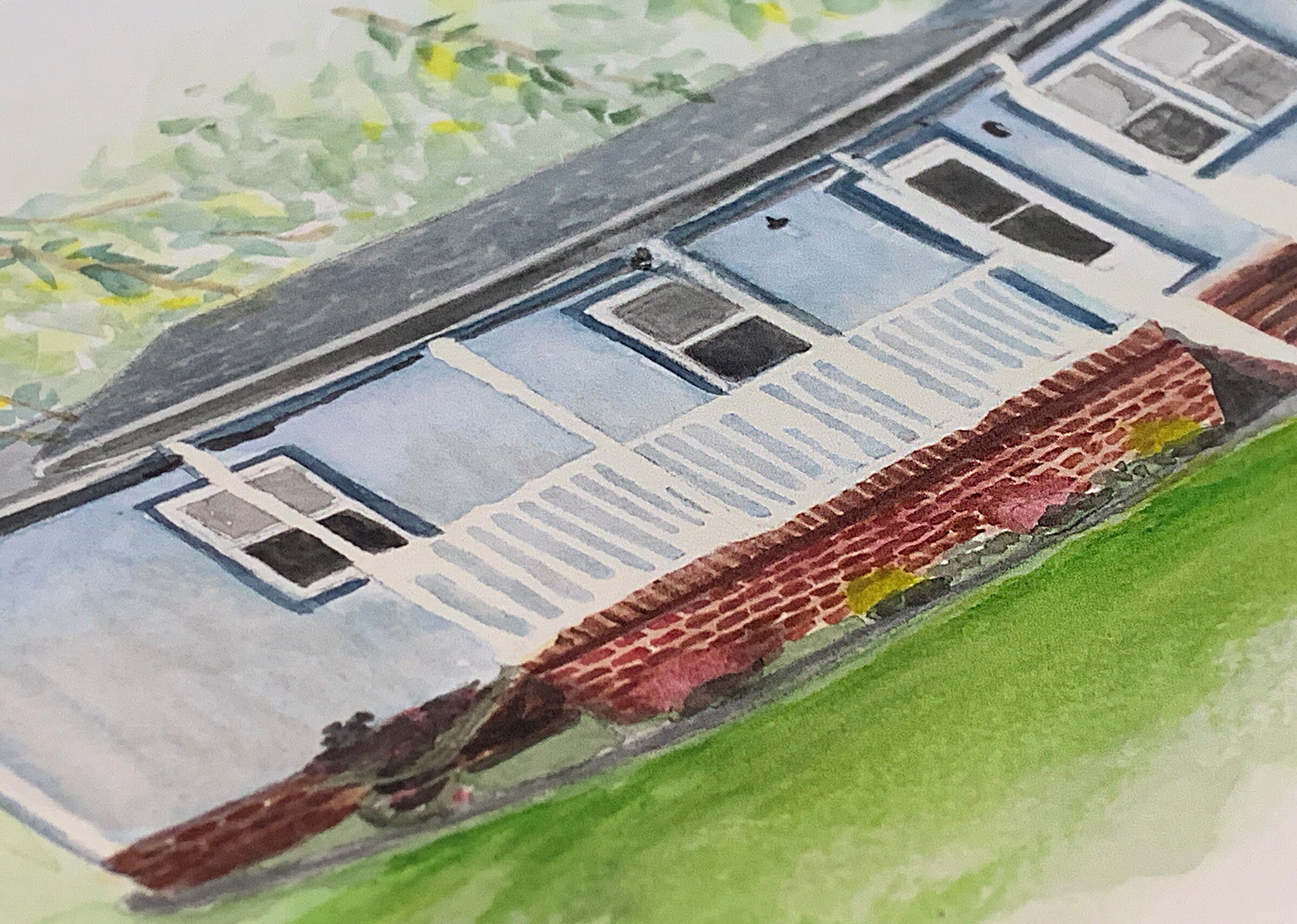 Custom Watercolor House Painting Print,house Painting From Photo ...