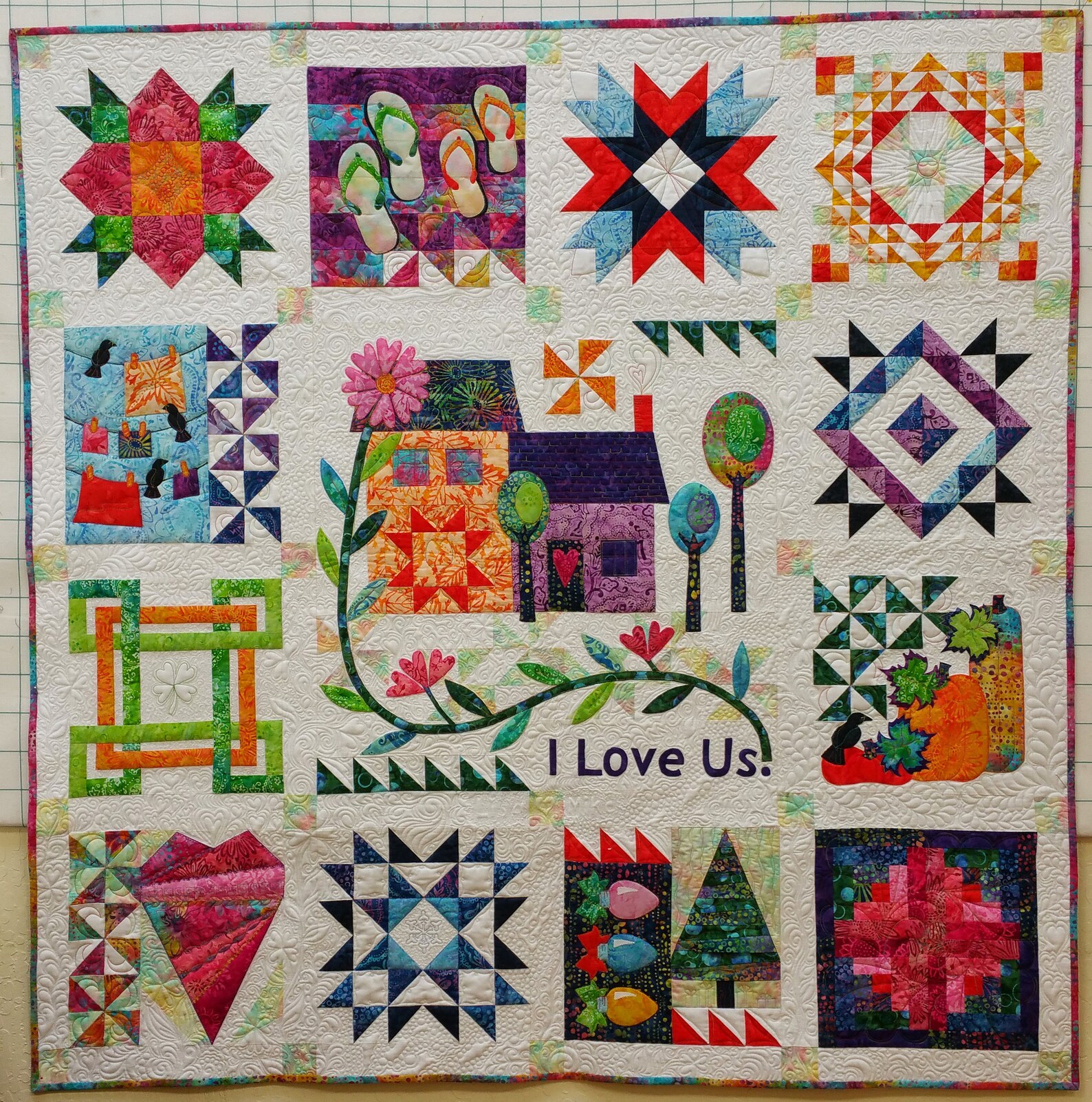 I Love Us Quilt Pattern: Center Block Digital Download - Etsy