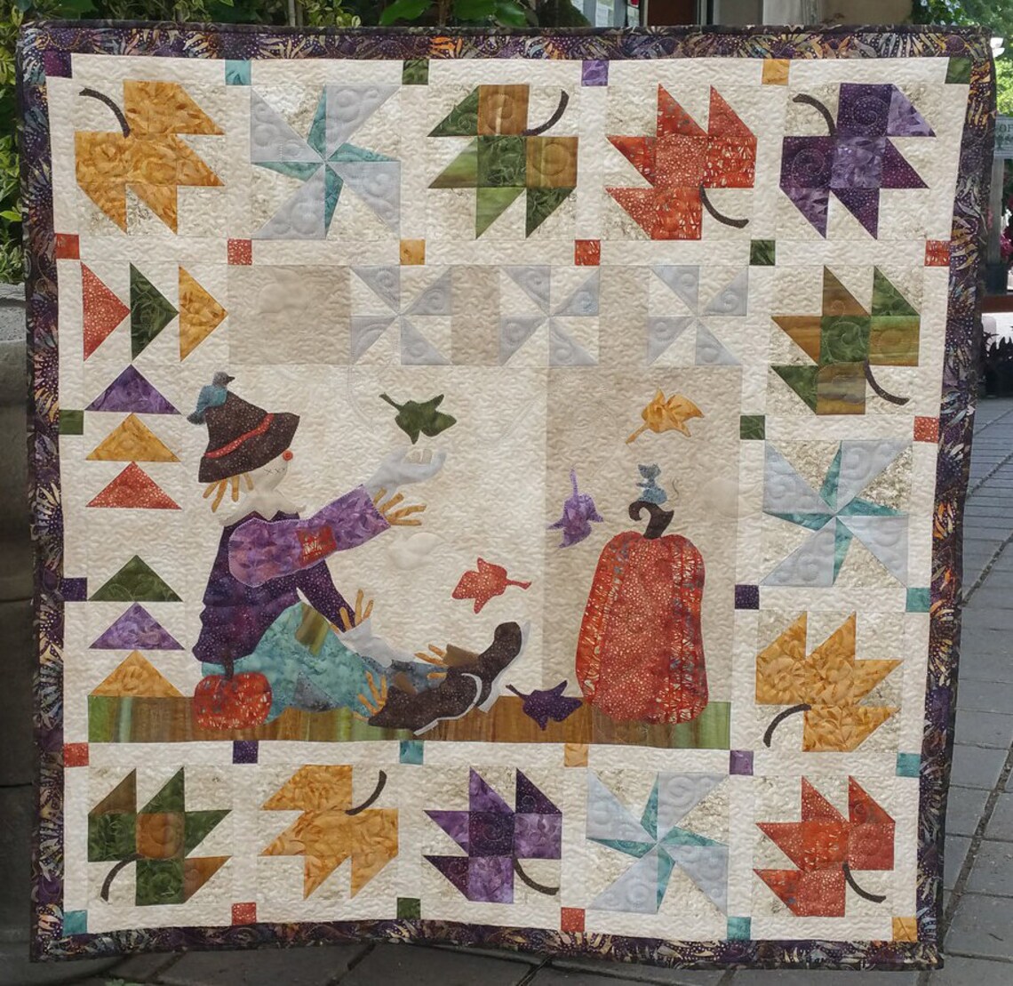 Digital Download Autumn Breeze Quilt Pattern, Appliqué and Pieced ...