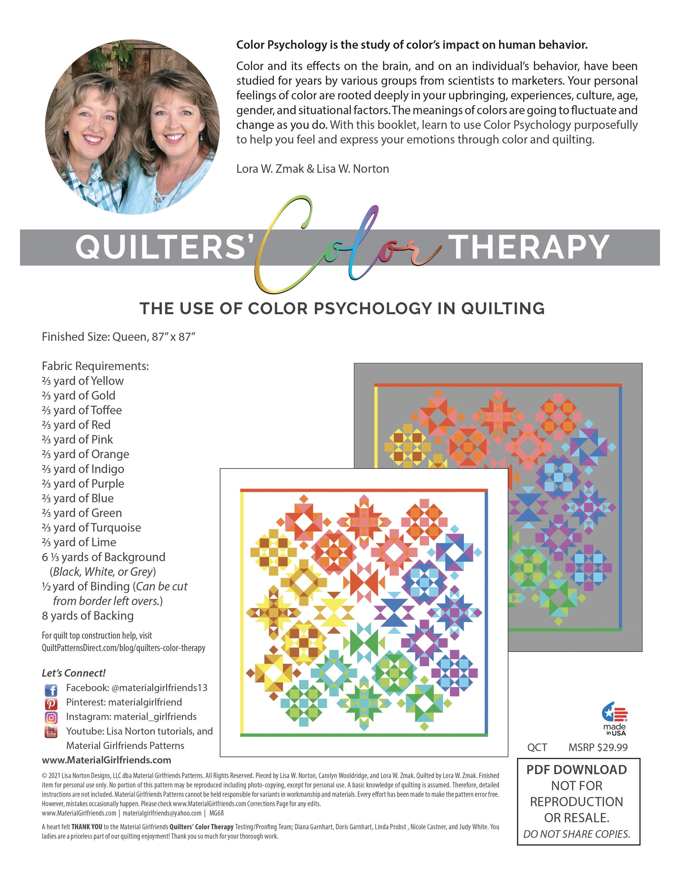 Digital Download Quilters Color Therapy - the Use of Color Psychology ...