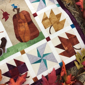 Digital Download Autumn Breeze Quilt Pattern, Appliqué and Pieced ...