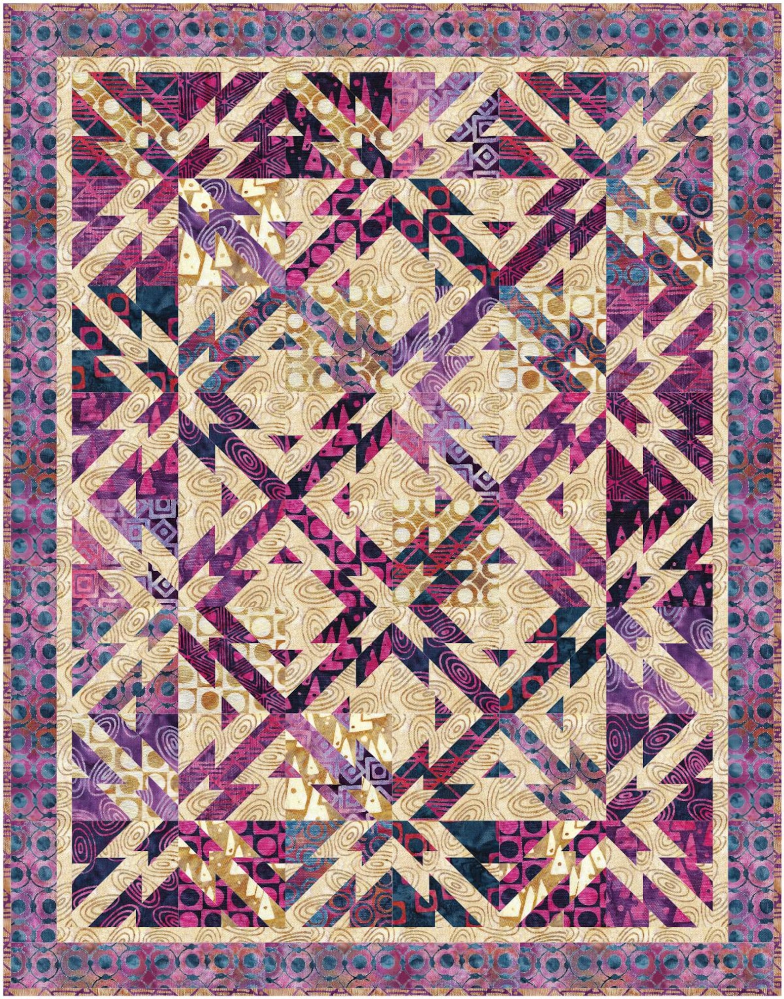 Digital Download Stellar Magic Quilt Pattern by Material Girlfriends ...
