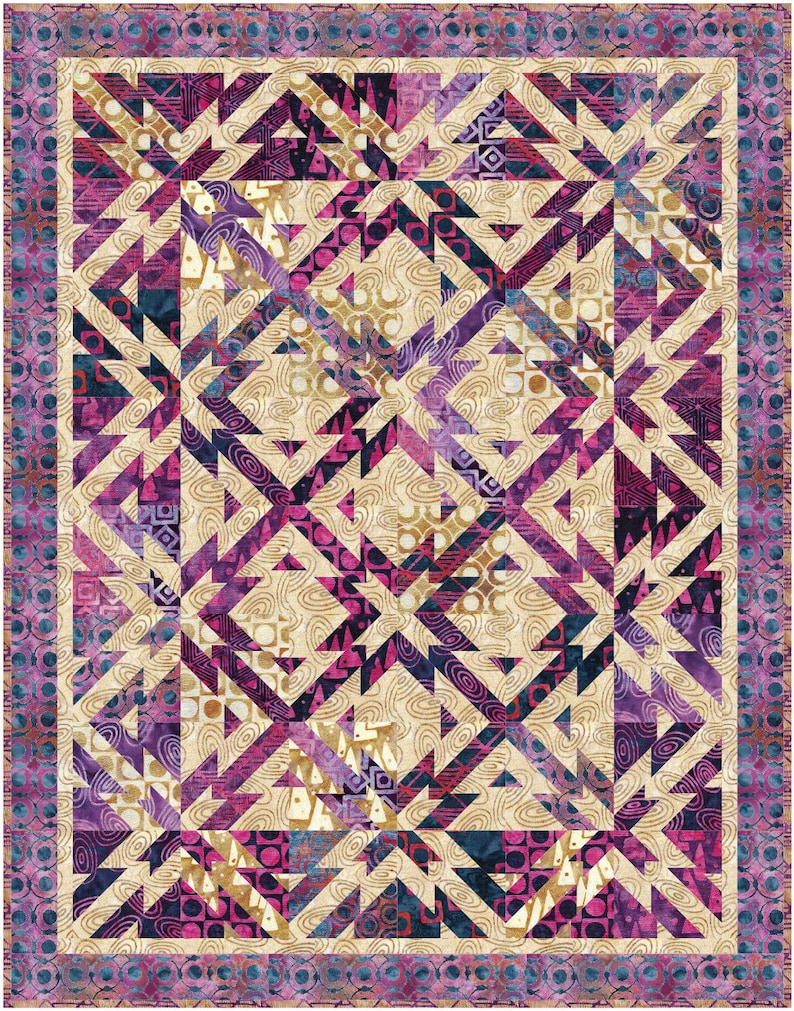 Digital Download Stellar Magic Quilt Pattern by Material Girlfriends ...