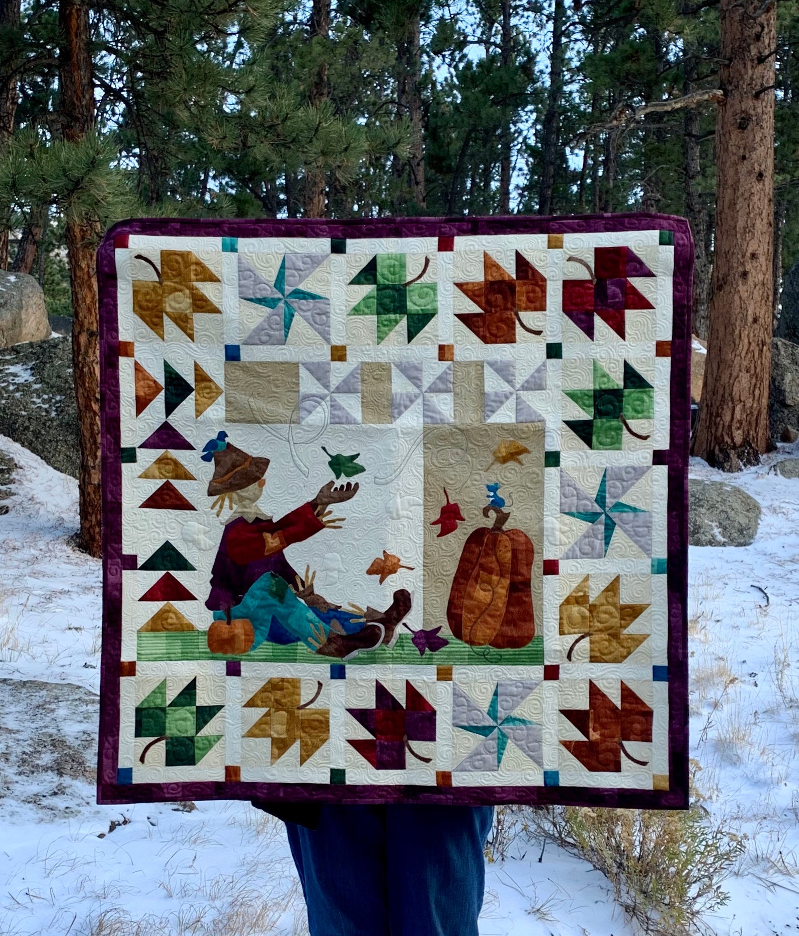 Digital Download Autumn Breeze Quilt Pattern, Appliqué and Pieced ...